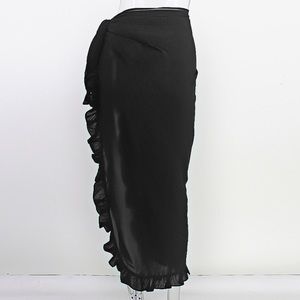Swim | Black Sheer Ruffle Skirt Cover Up | Poshmark